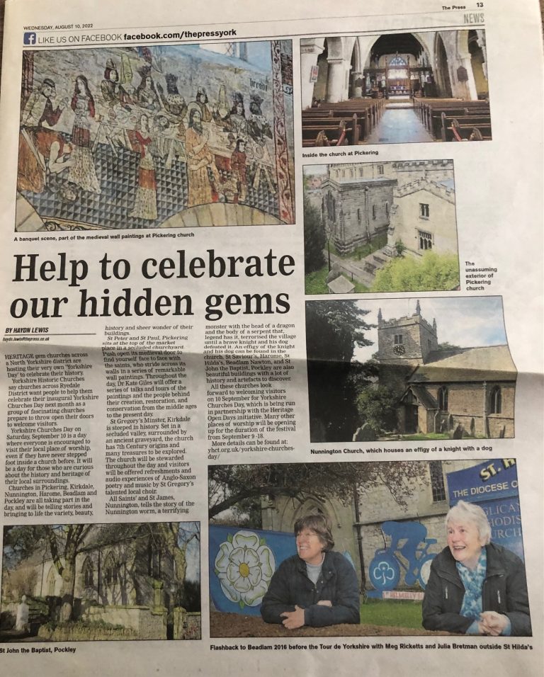 Yorkshire Churches Day – Helping Yorkshire's Historic Churches & Chapels