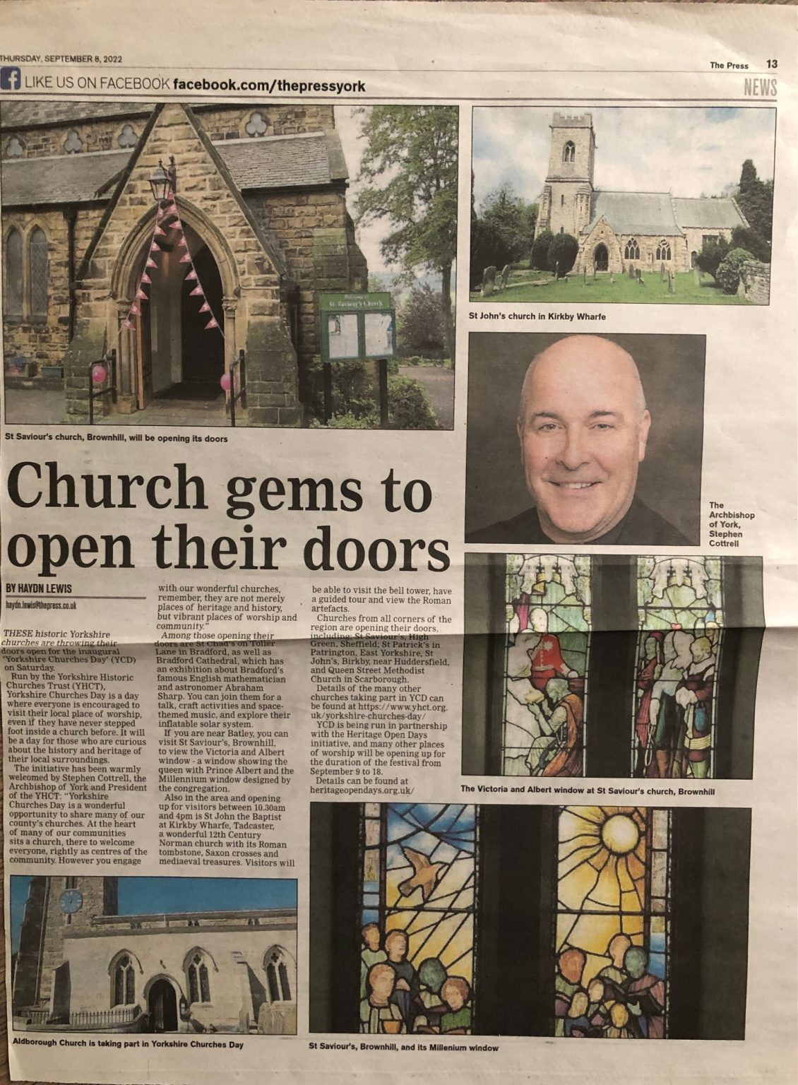 Yorkshire Churches Day – Helping Yorkshire's Historic Churches & Chapels