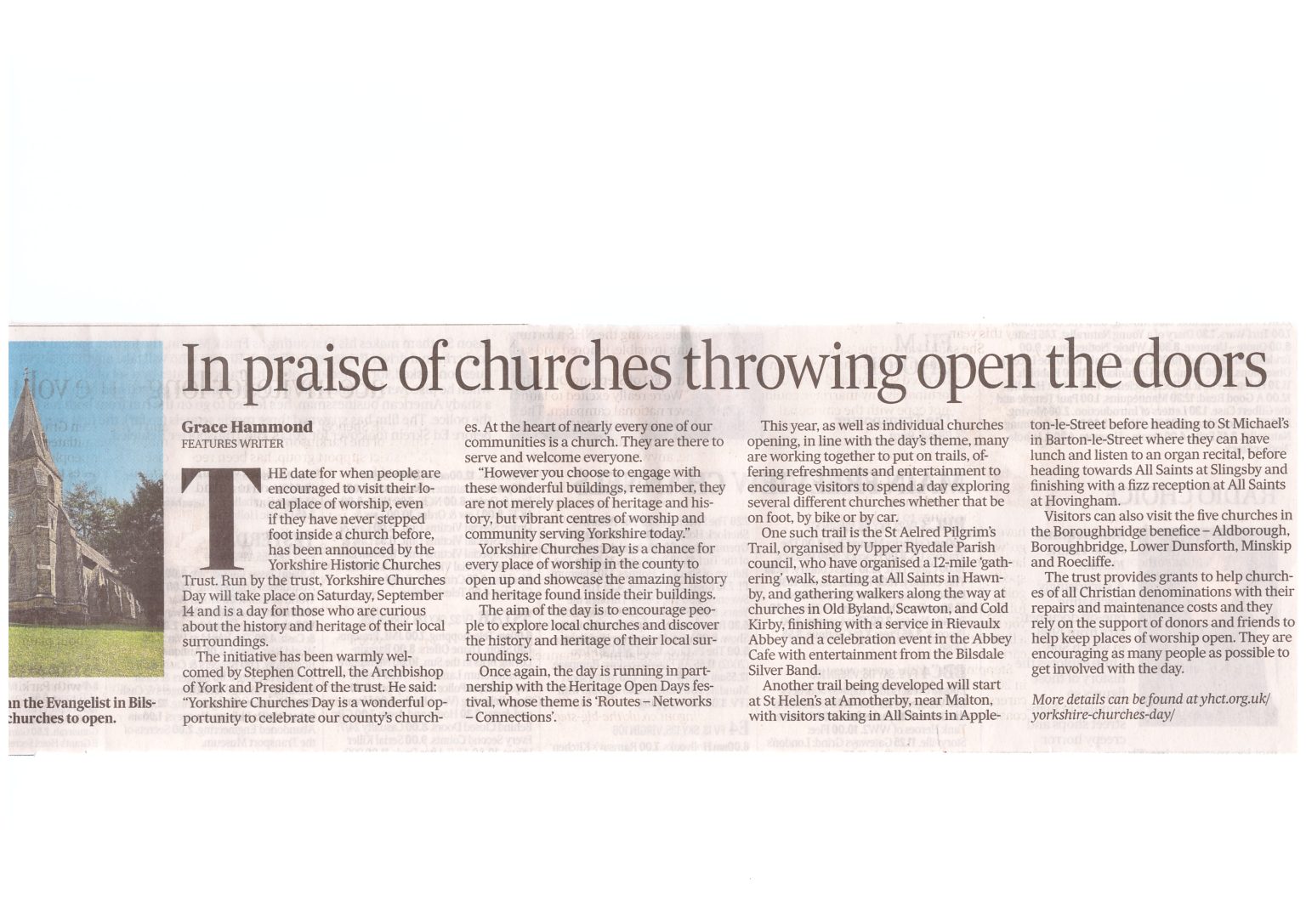 Yorkshire Churches Day – Helping Yorkshire's Historic Churches & Chapels